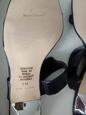 Pierre Dumas | Shoes | Pierre Dumas Black Patent Squaretoe Slide Mules ...